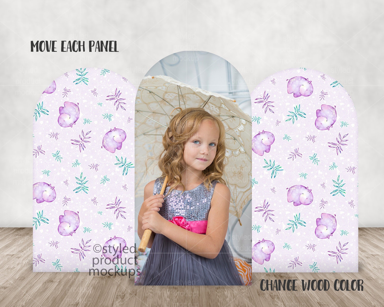 Three Panel Party Backdrop Trio Display Mockup Add Your Own - Etsy