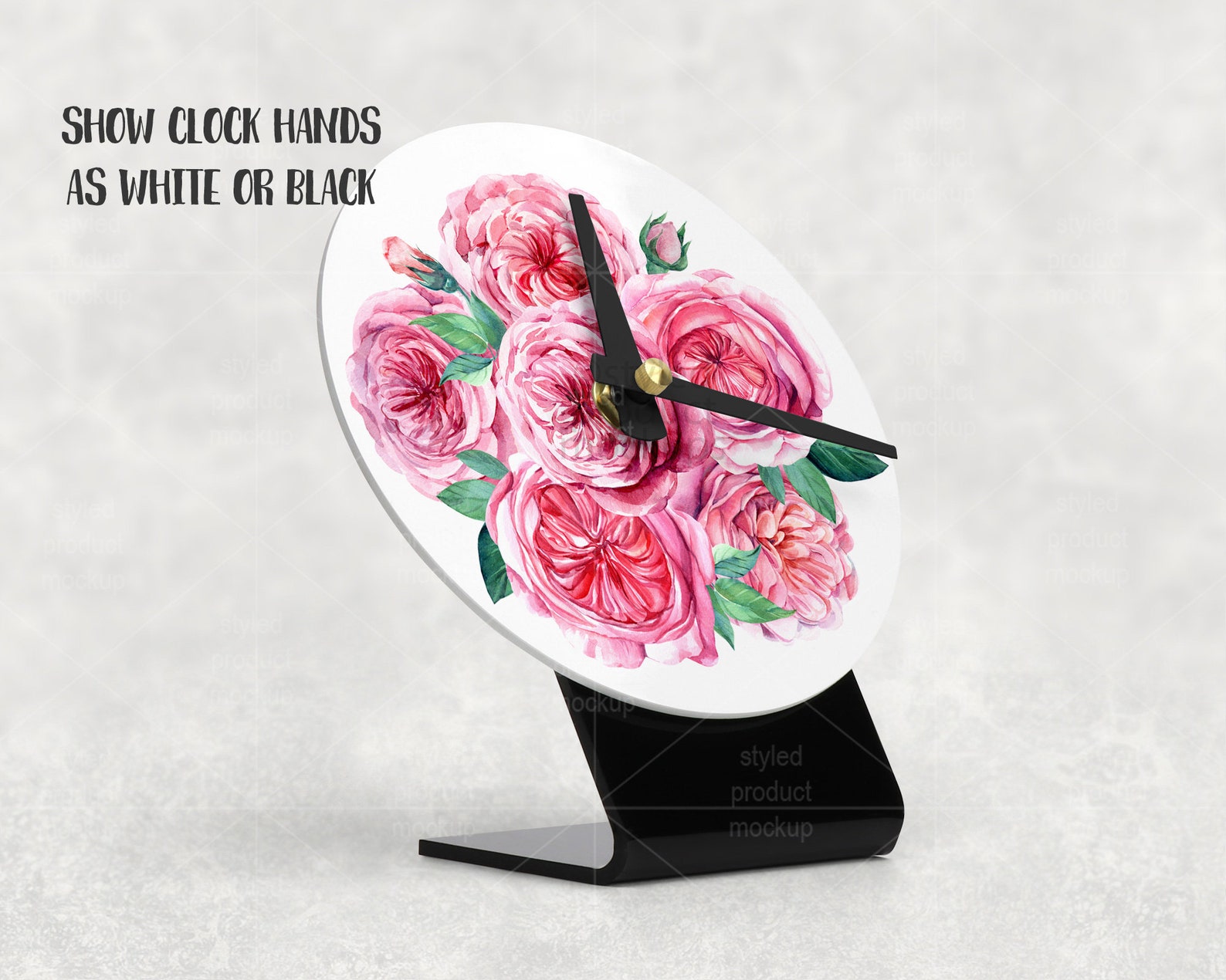 Dye Sublimation Round Desk Clock Mockup Add Your Own Image - Etsy