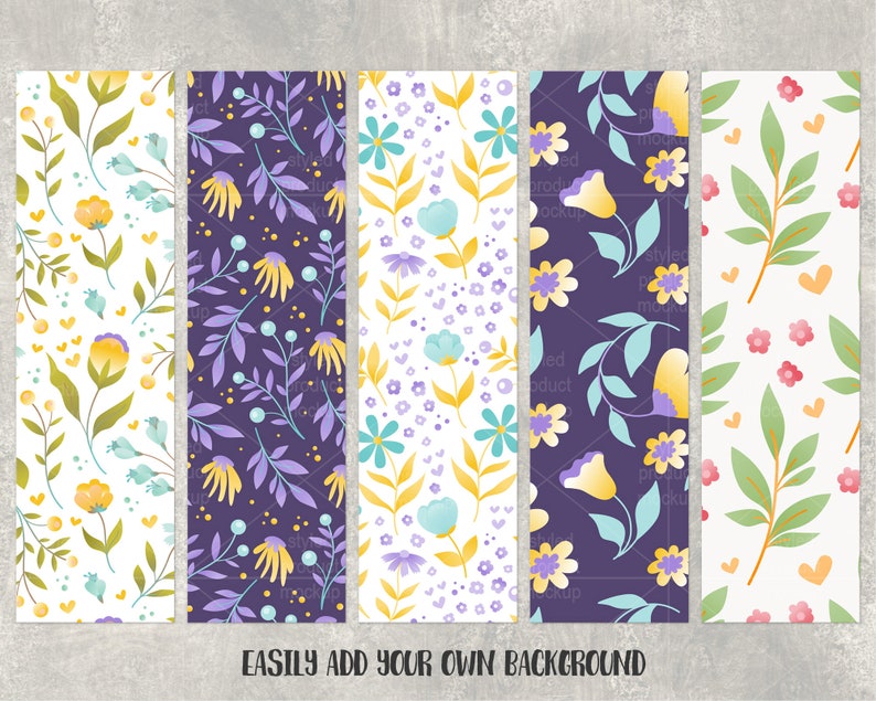 Paper Bookmark Set Mockup Add Your Own Image and Background - Etsy