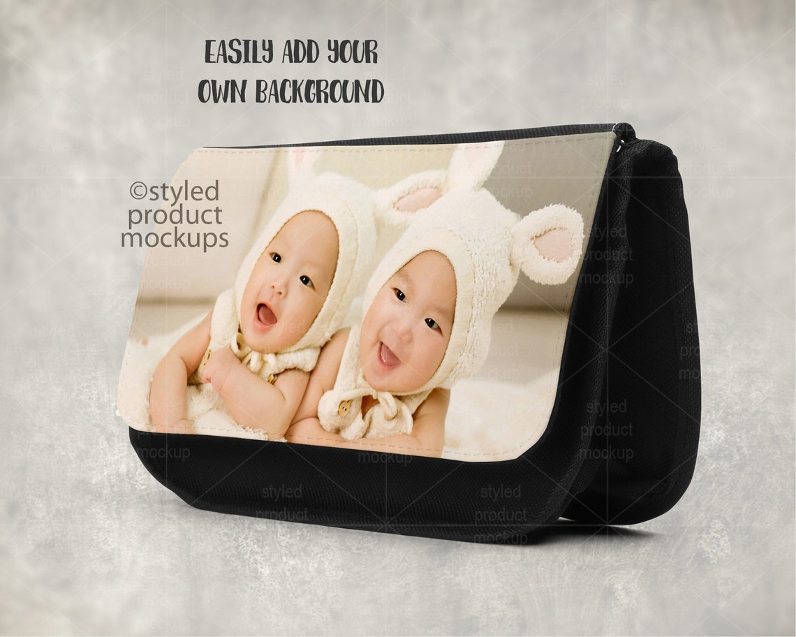 Dye Sublimation Fabric Pencil Case Pouch Mockup | Add Your Own Image ...