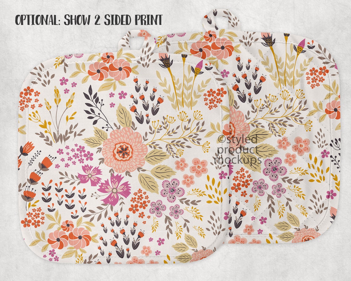 Dye Sublimation Pot Holder Mockup Add Your Own Image and - Etsy