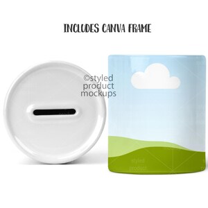 Dye Sublimation Ceramic Coin Bank Mockup | Add Your Own Image and ...