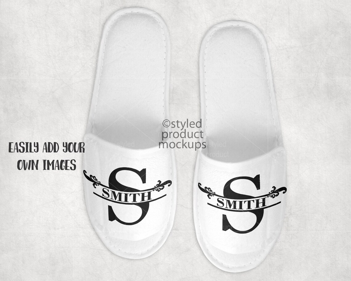 Dye Sublimation Velvet Slippers With Fold Over Top Mockup | Add Your ...