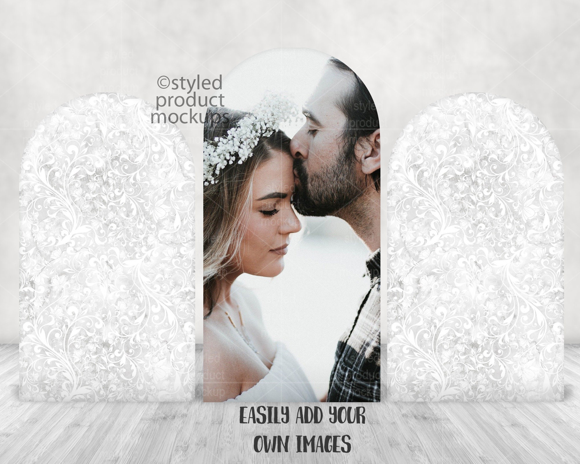 Three Panel Party Backdrop Trio Display Mockup Add Your Own - Etsy