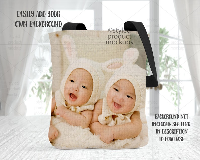 Dye Sublimation Linen Tote Bag Mockup Add Your Own Image and - Etsy