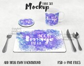 Dye Sublimation Table Set With Placemat Coaster and Mug - Etsy