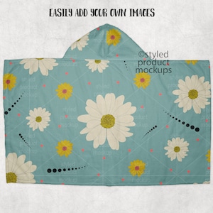 Hooded Towel Mockup Template | Add Your Own Background | Dye ...