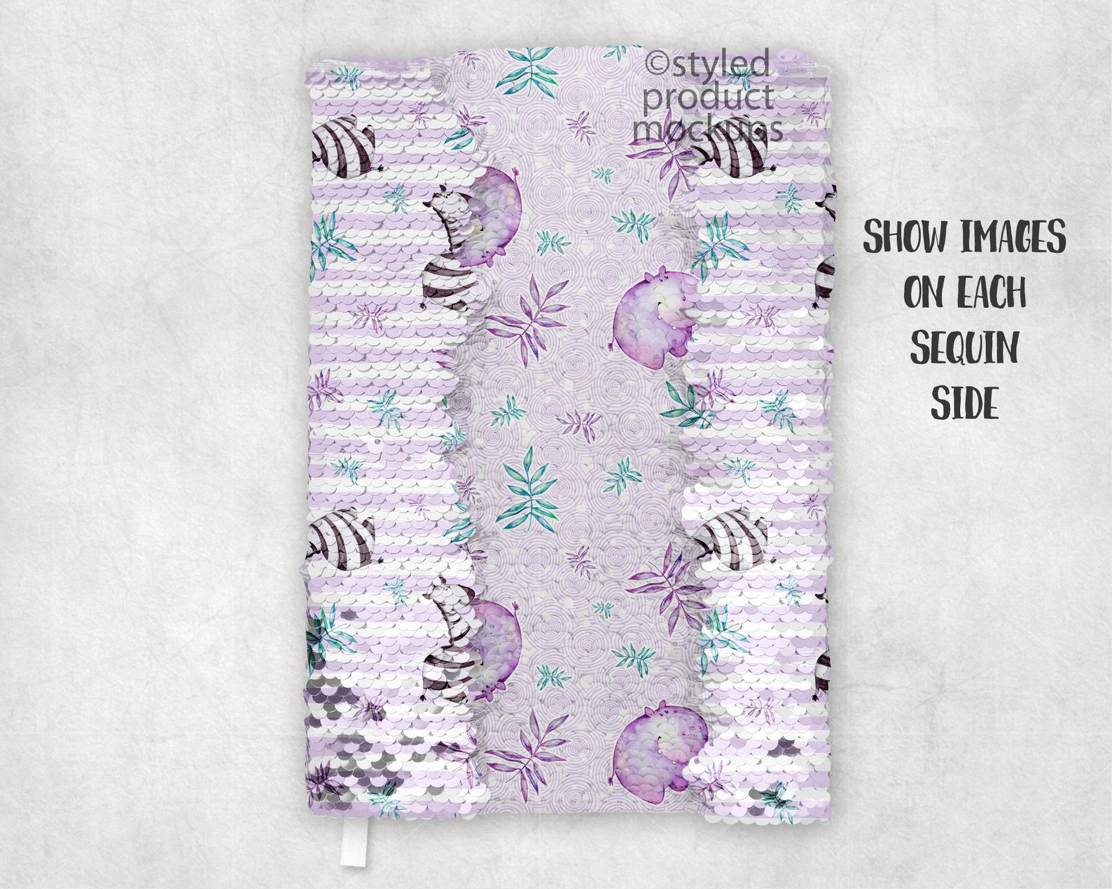 Dye Sublimation Sequin Notebook Mockup Add Your Own Image | Etsy