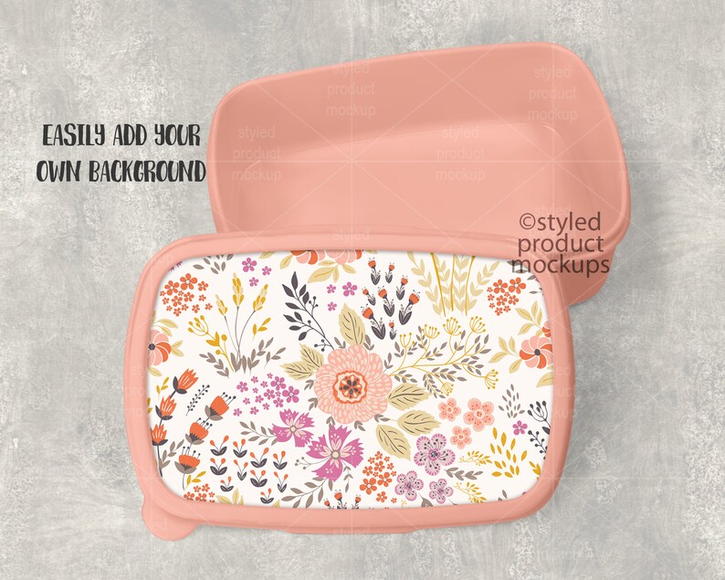 Dye Sublimation Plastic Lunch Box Mockup Add Your Own Image - Etsy