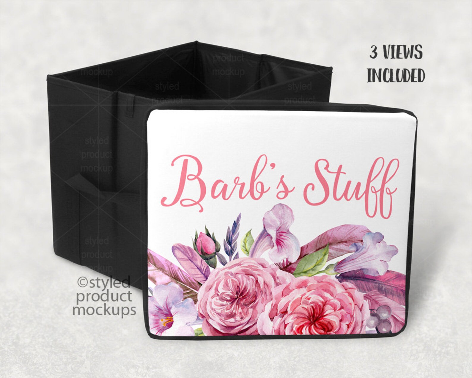 Dye Sublimation Storage Box Template Mockup Add Your Own - Etsy