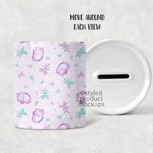 Dye Sublimation Ceramic Coin Bank Mockup | Add Your Own Image and ...