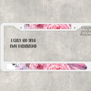 Dye Sublimation License Plate Frame Mockup Add Your Own Image and ...