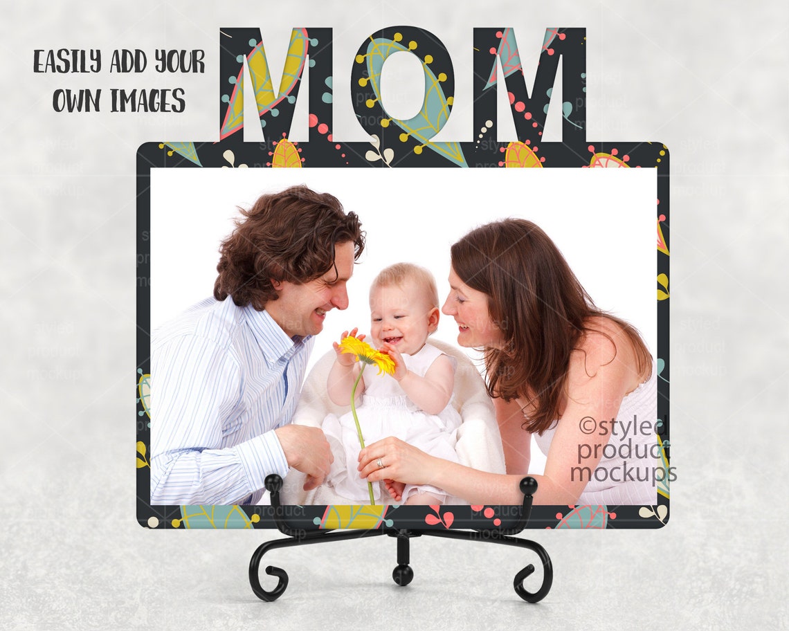 Dye Sublimation Hardboard Mom Saying Sign Mockup | Add Your Own Image ...