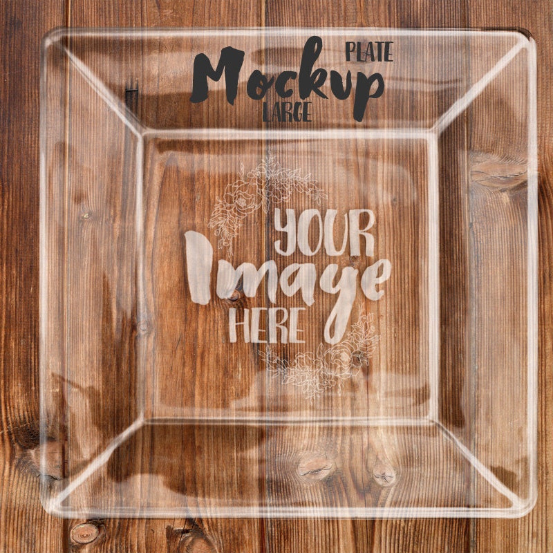 Square Glass Plate - Etsy