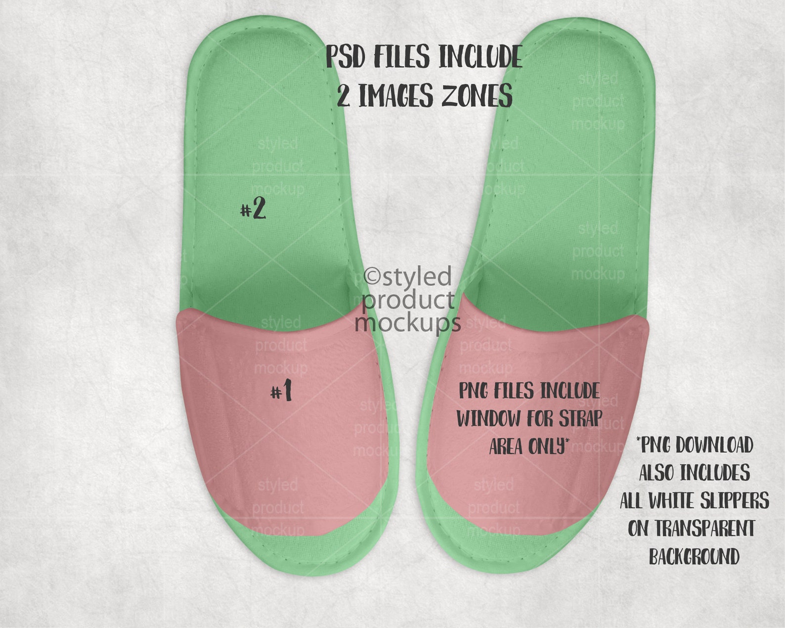 Dye Sublimation Velvet Slippers With Fold Over Top Mockup | Add Your ...
