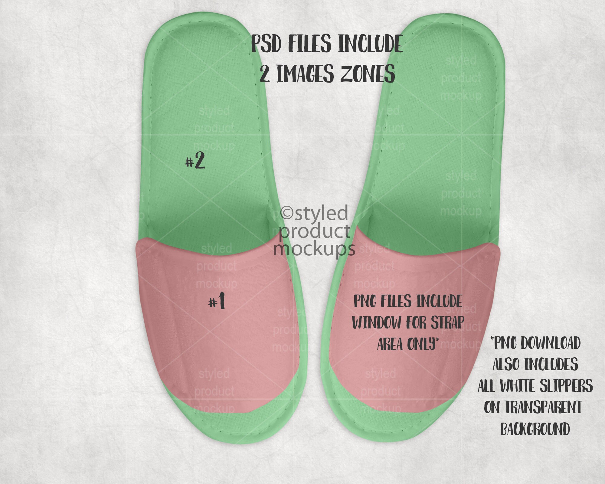 Dye Sublimation Velvet Slippers With Fold Over Top Mockup | Add Your ...
