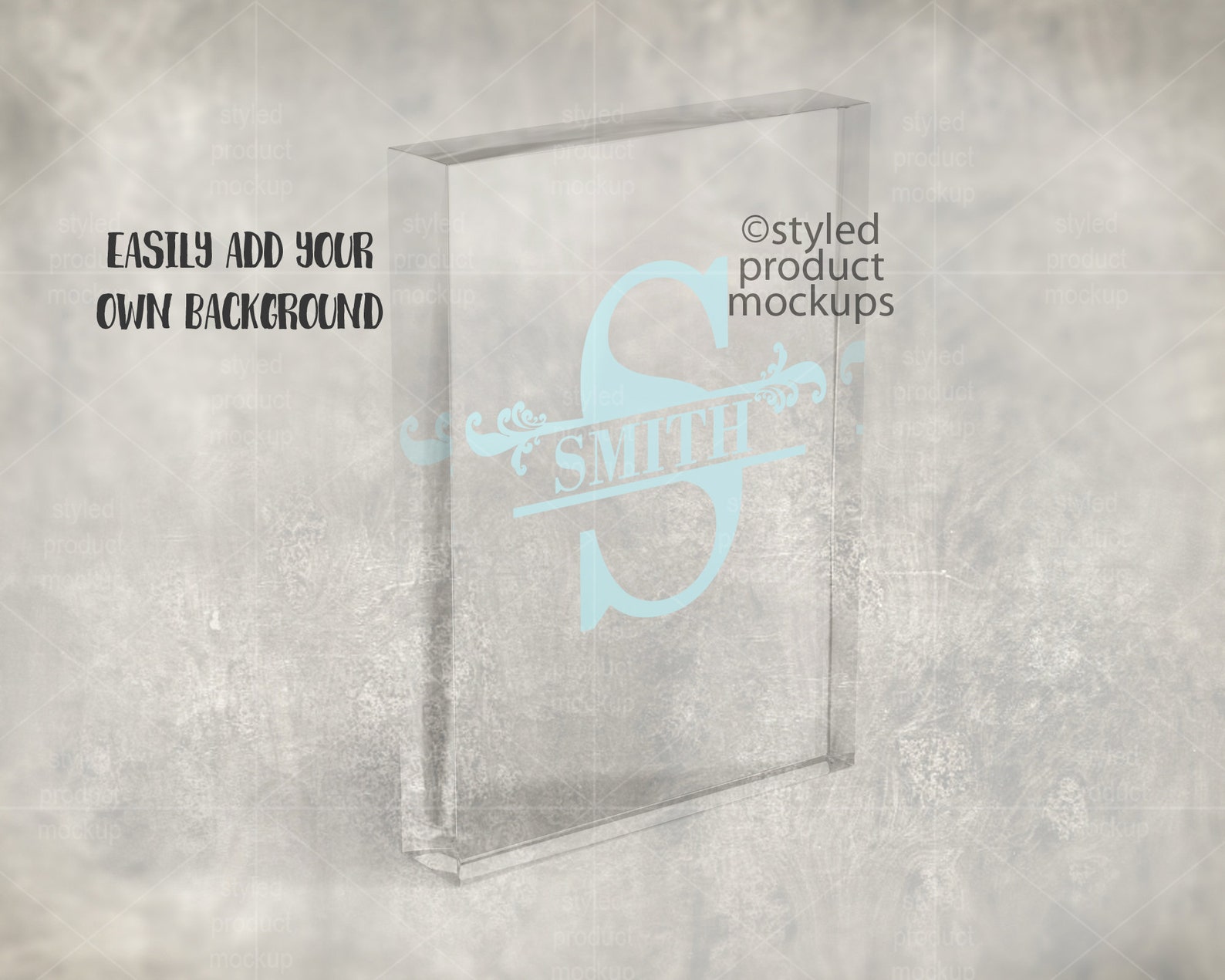 Dye Sublimation or Vinyl 5x7 Inch Acrylic Plaque Vertical Mockup | Add ...