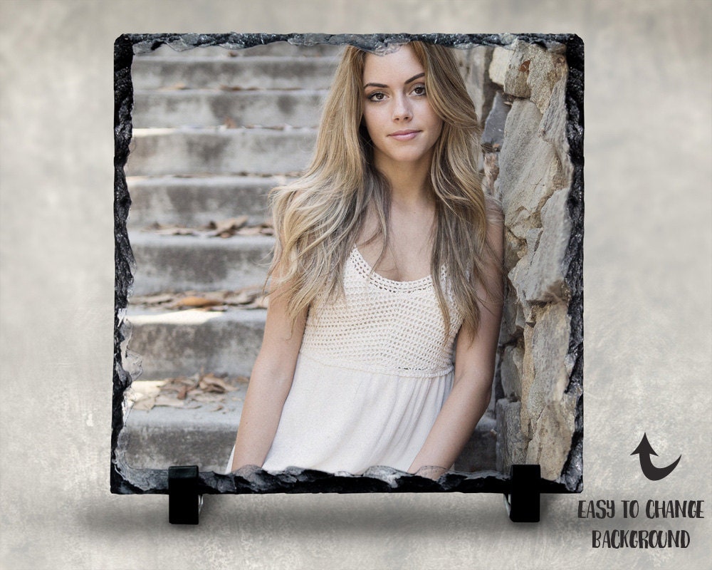 Square Slate Mockup Template | Sublislate Mockup | Rock Photo Mockup ...