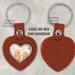 Dye Sublimation Heart Shaped Leather Keychain Mockup Template | Add ...