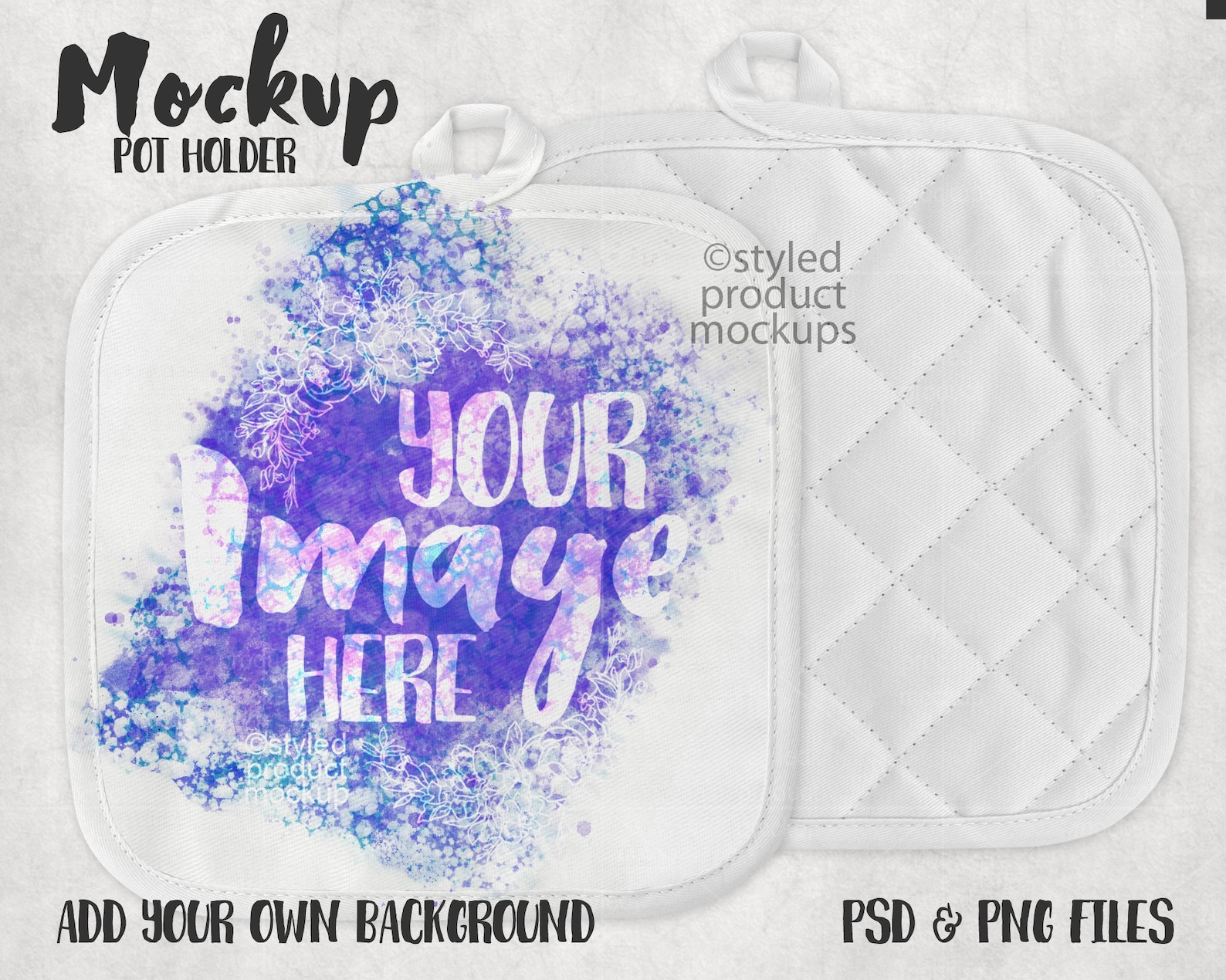 Dye Sublimation Pot Holder Mockup Add Your Own Image and - Etsy