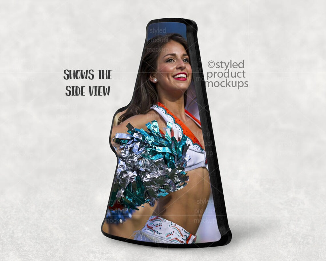 Vertical Megaphone Shaped Plaque Mockup With Front and Side - Etsy