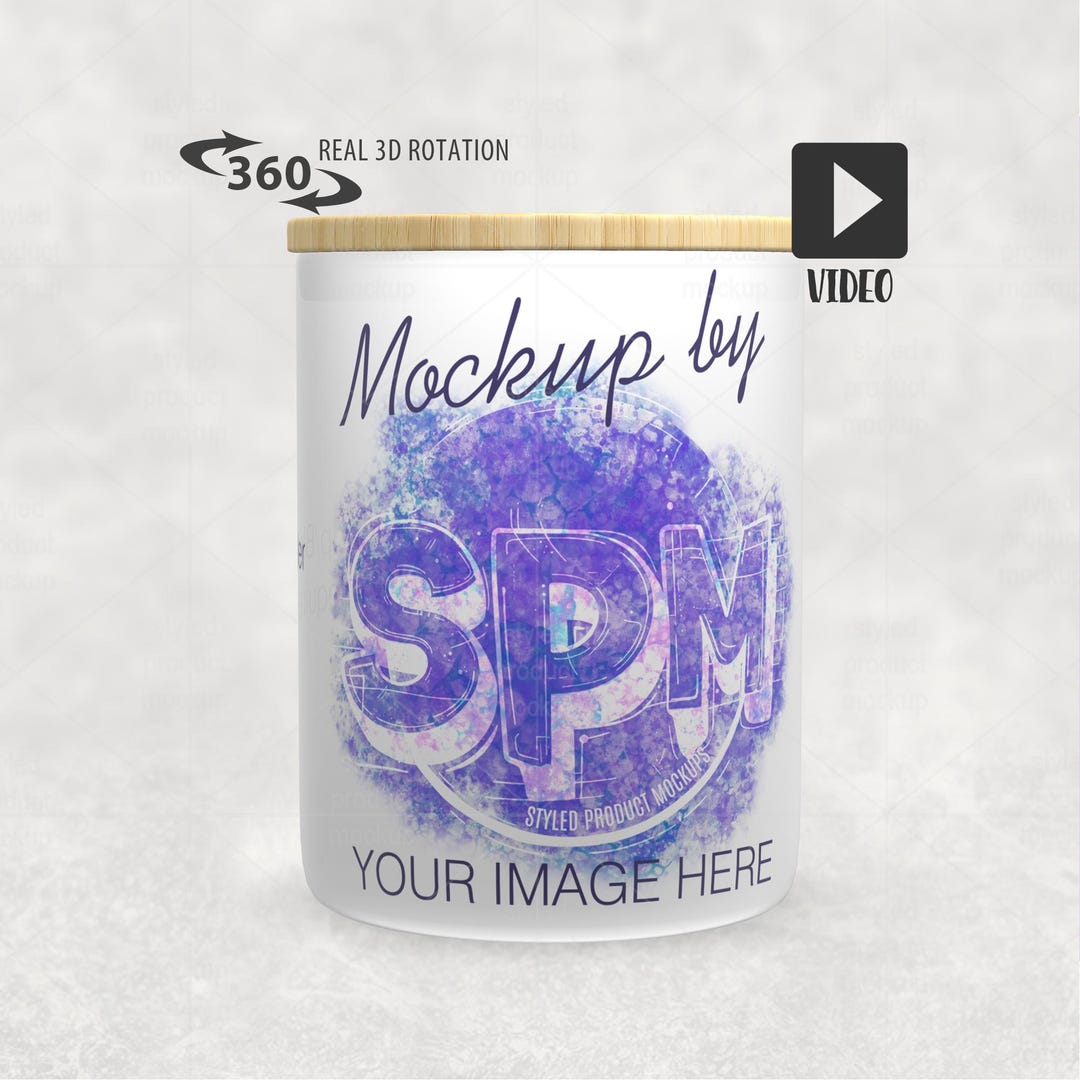 Animated Candle Jar Video Mockup | Rotating Jar Mockup | Instant ...