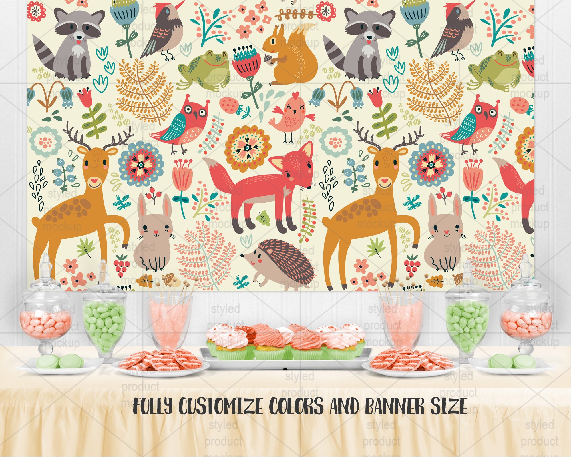 Party Dessert Buffet Table Backdrop Mockup - Etsy