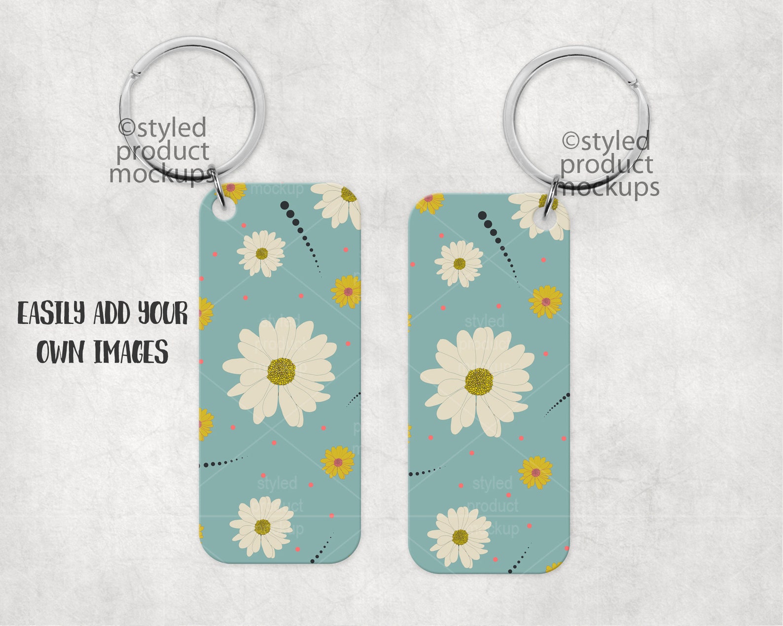 Dye Sublimation Rectangle 4106 Keychain Mockup Template Add - Etsy