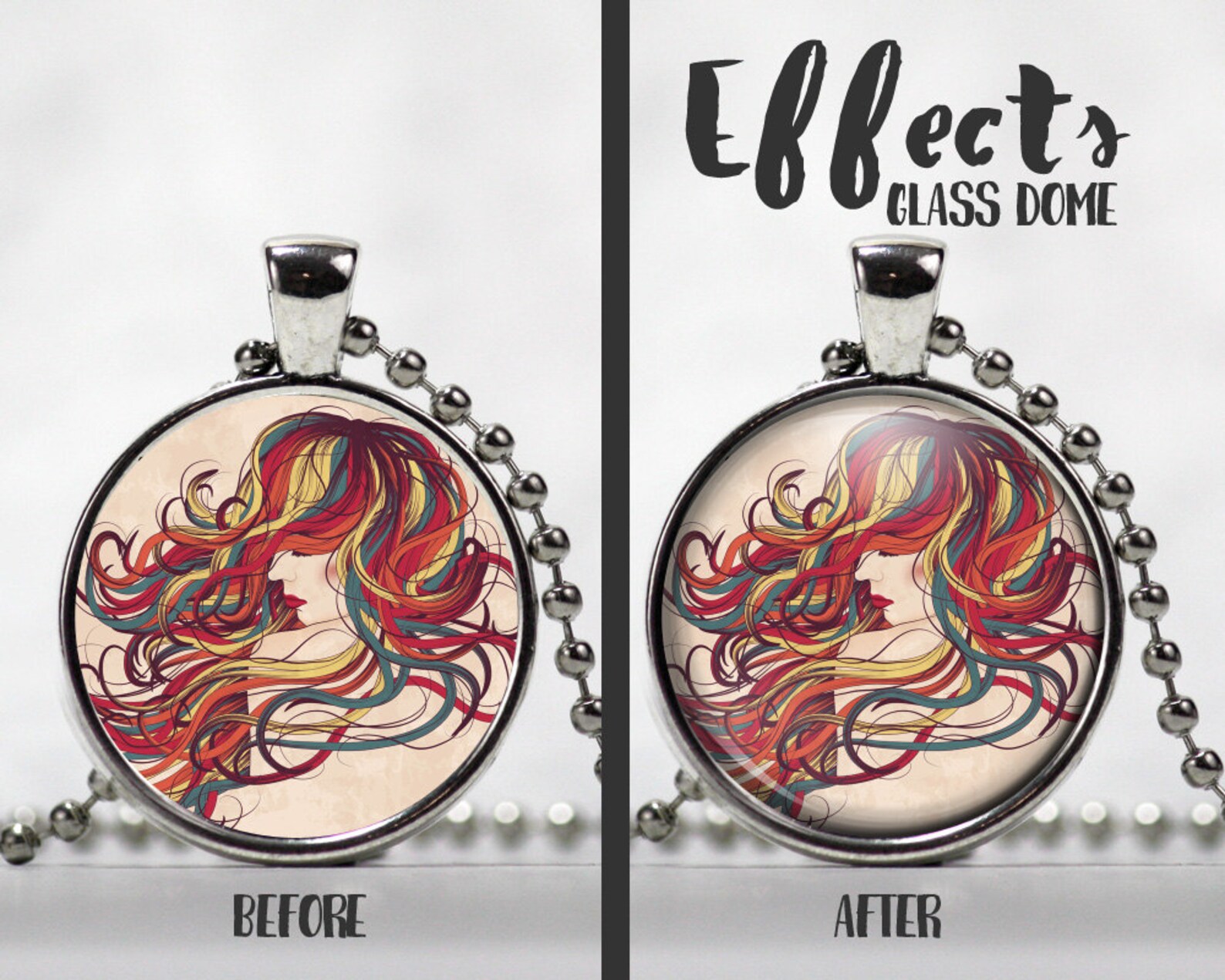 Glass Dome Effect Set Realistic Glass Effects Cabochon - Etsy