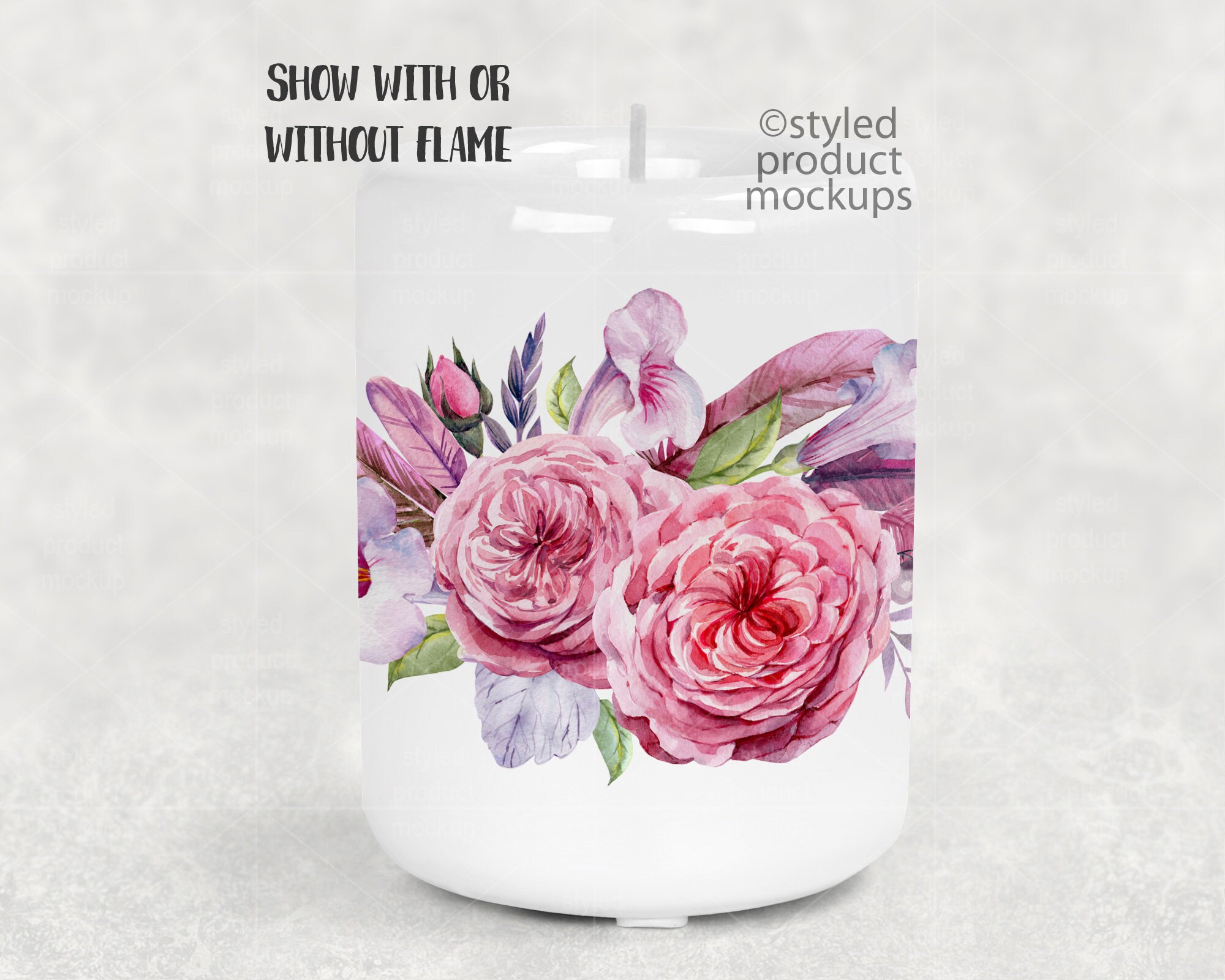 Dye Sublimation Tall Ceramic Tea Light Candle Holder Mockup - Etsy UK