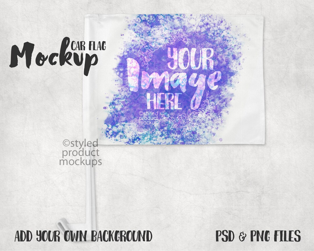 Dye Sublimation Car Flag Mockup | Add Your Own Image and Background - Etsy