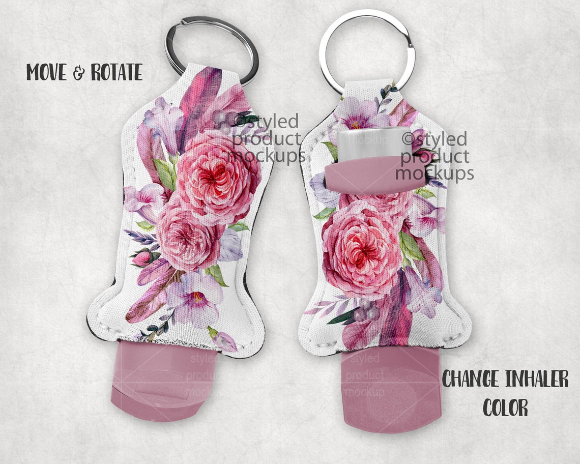 Dye Sublimation Asthma Inhaler Holder Mockup Add Your Own - Etsy