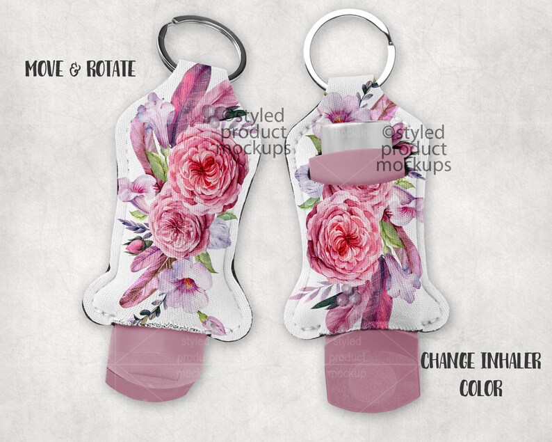 Dye Sublimation Asthma Inhaler Holder Mockup Add Your Own - Etsy
