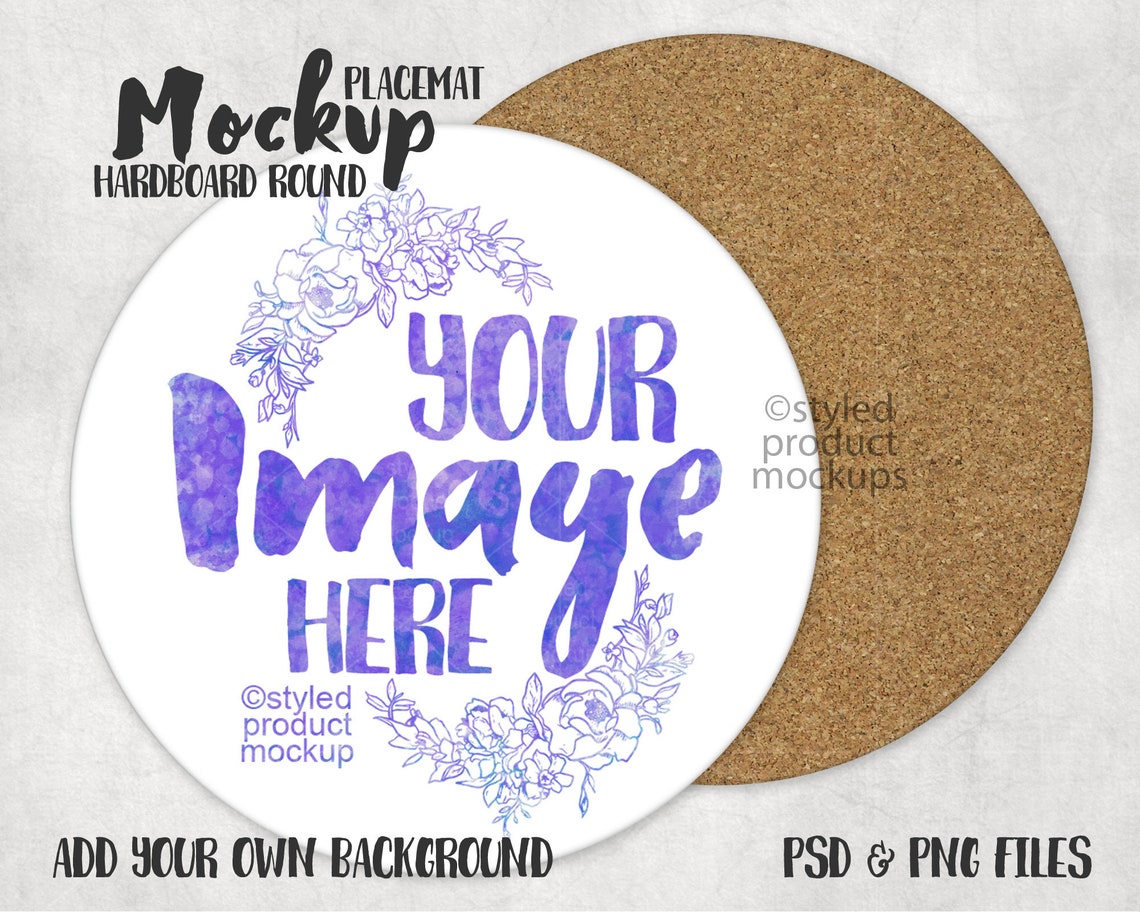 Dye Sublimation Round Hardboard Table Topper Placemat Mockup - Etsy