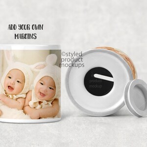Dye Sublimation Ceramic Coin Bank Mockup Add Your Own Image and ...