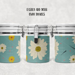 Dye Sublimation Small Ceramic Canister With Flip Top in a Full Wrap ...