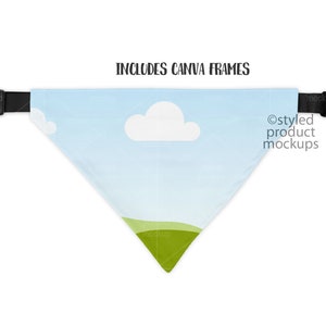 Dye Sublimation Pet Scarf With Collar Mockup | Add Your Own Image and ...