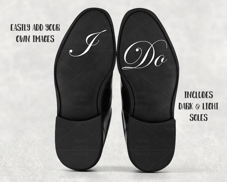 Groom’s Wedding Shoe Decal Sticker Mockup | Add Your Own Image and ...