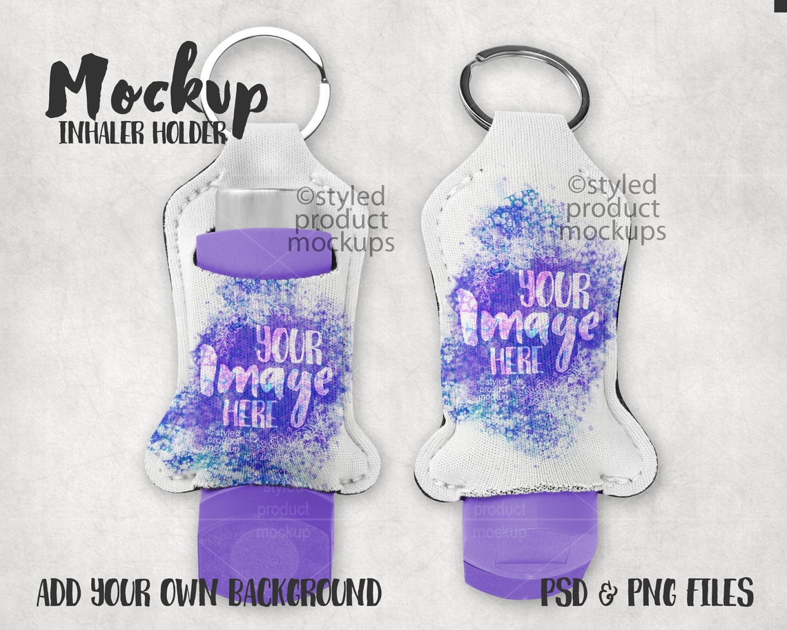Dye Sublimation Asthma Inhaler Holder Mockup Add Your Own - Etsy