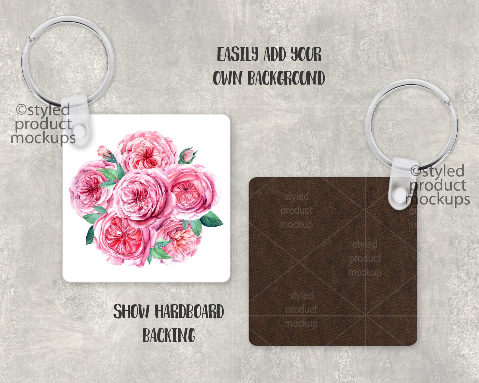 Dye Sublimation Square Hardboard Keychain With Corner Hole - Etsy