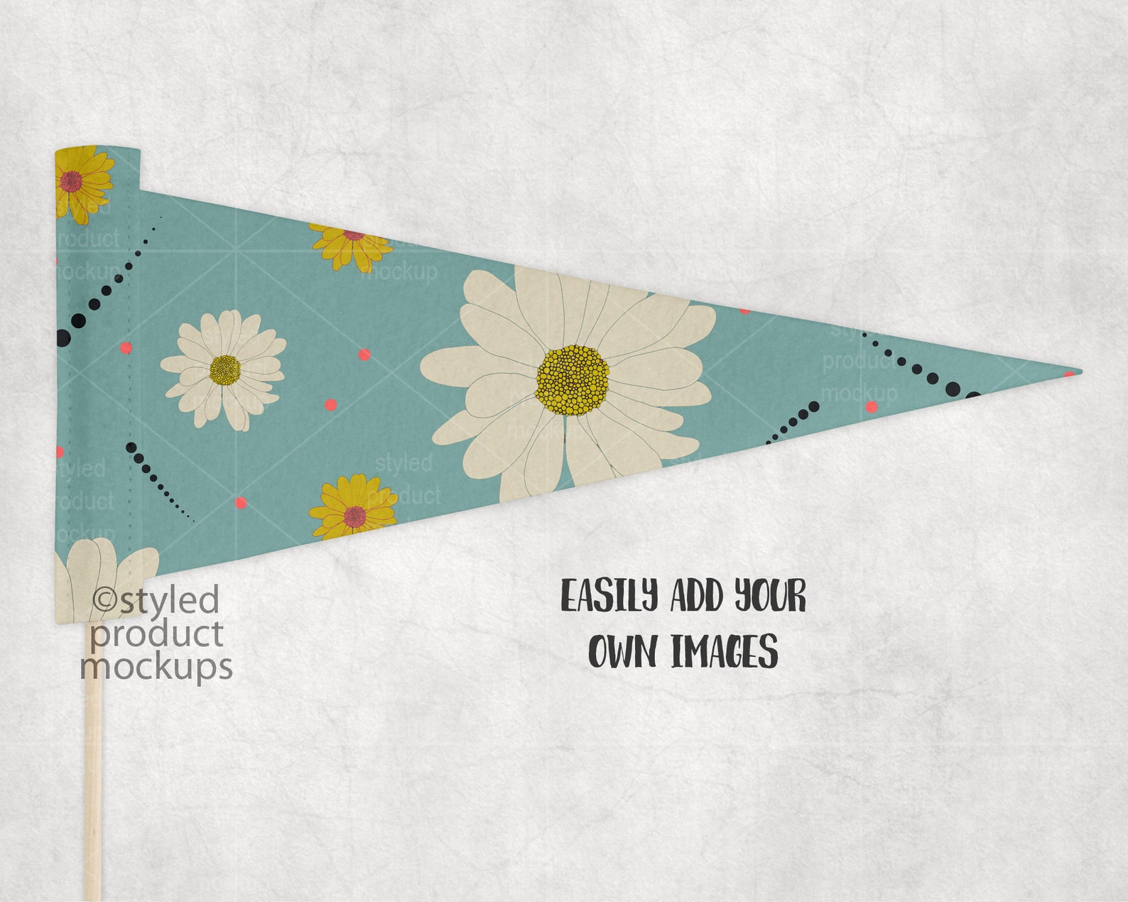 Dye Sublimation Felt Pennant Flag Mockup Add Your Own Image - Etsy