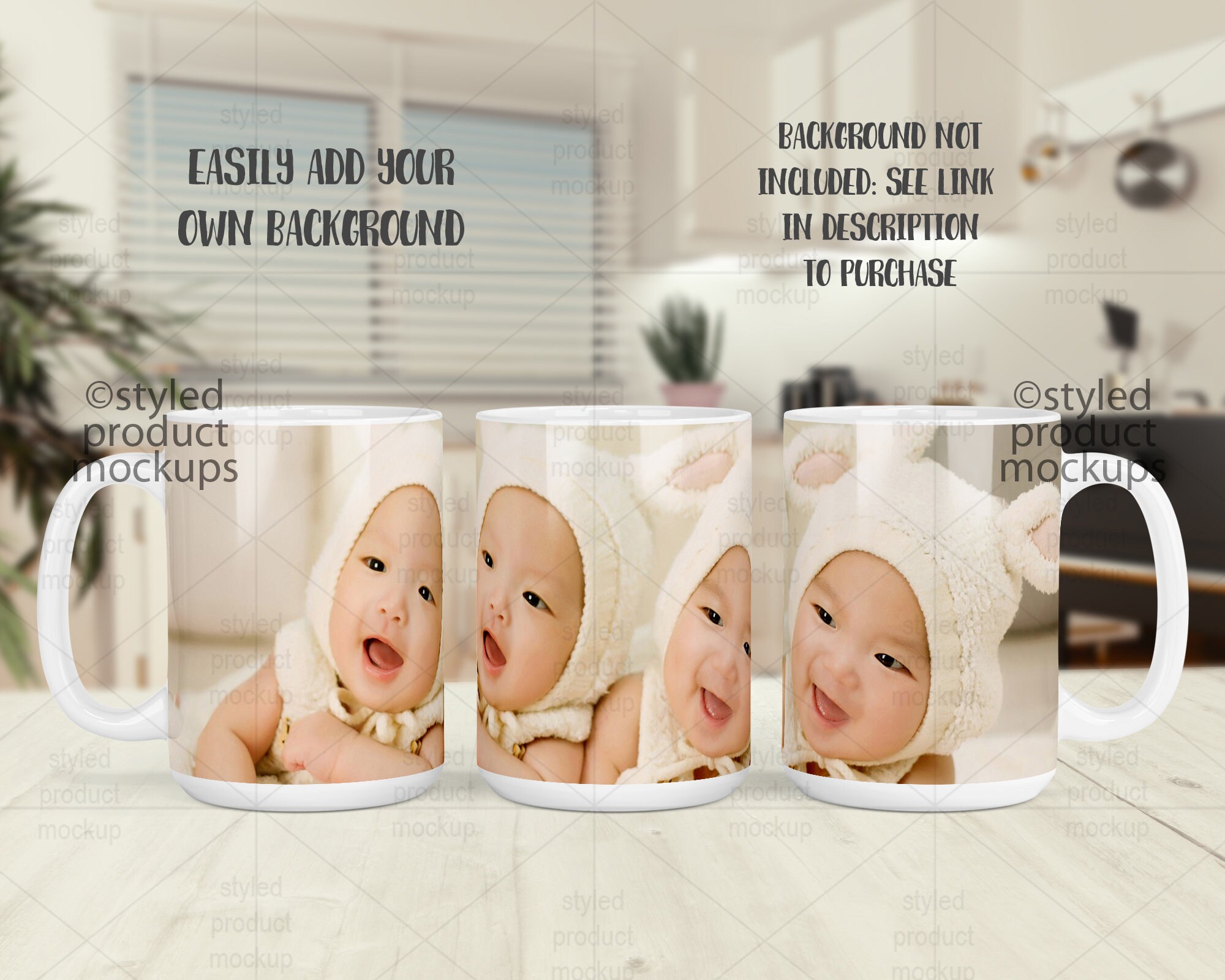 Dye Sublimation 15oz Mug Mockup With Optional Color Handle and - Etsy