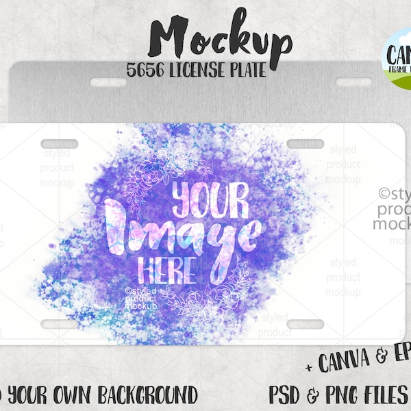 Canva License Plate Template - Etsy