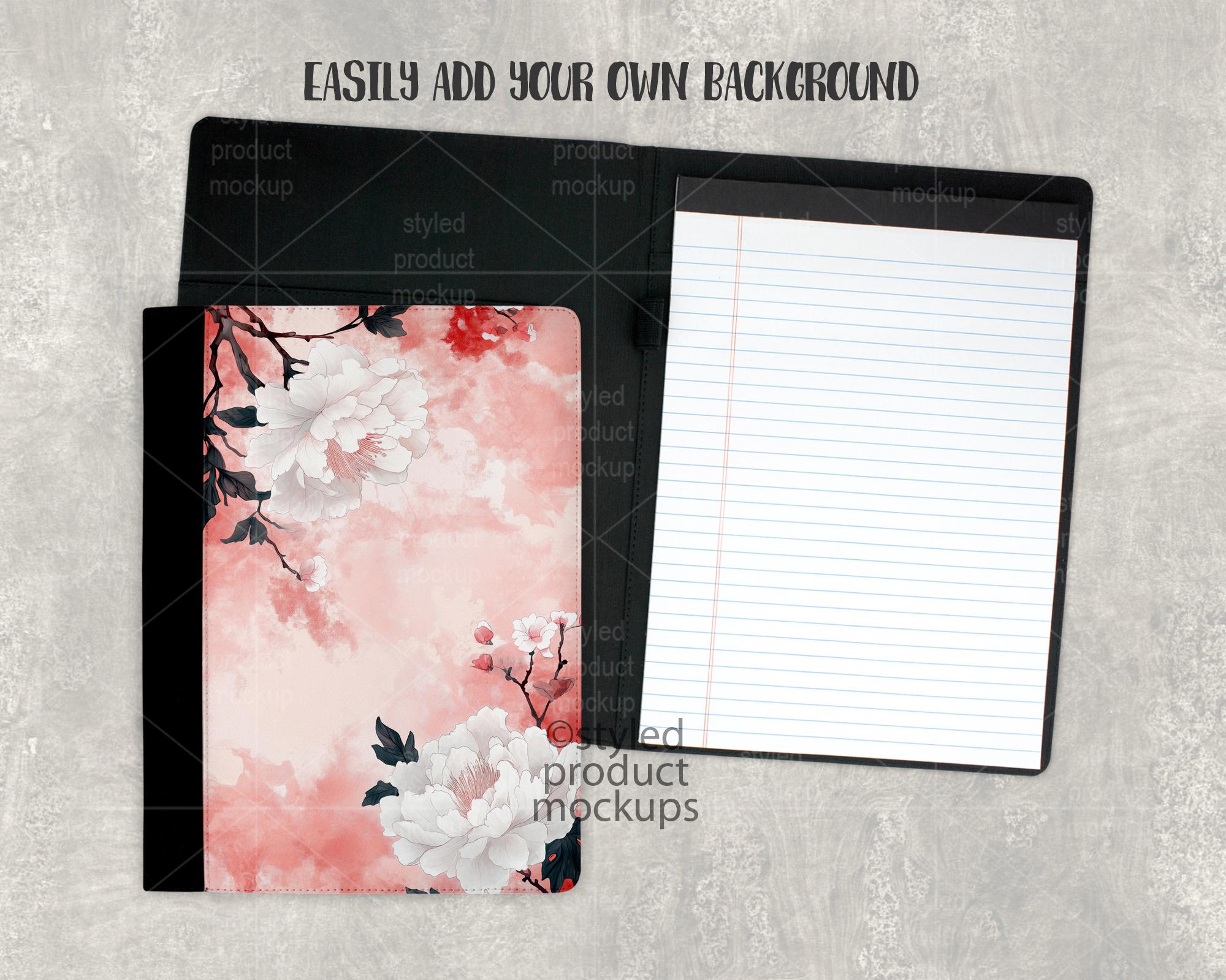 Dye Sublimation Paper Padfolio Portfolio Mockup | Add Your Own Image ...
