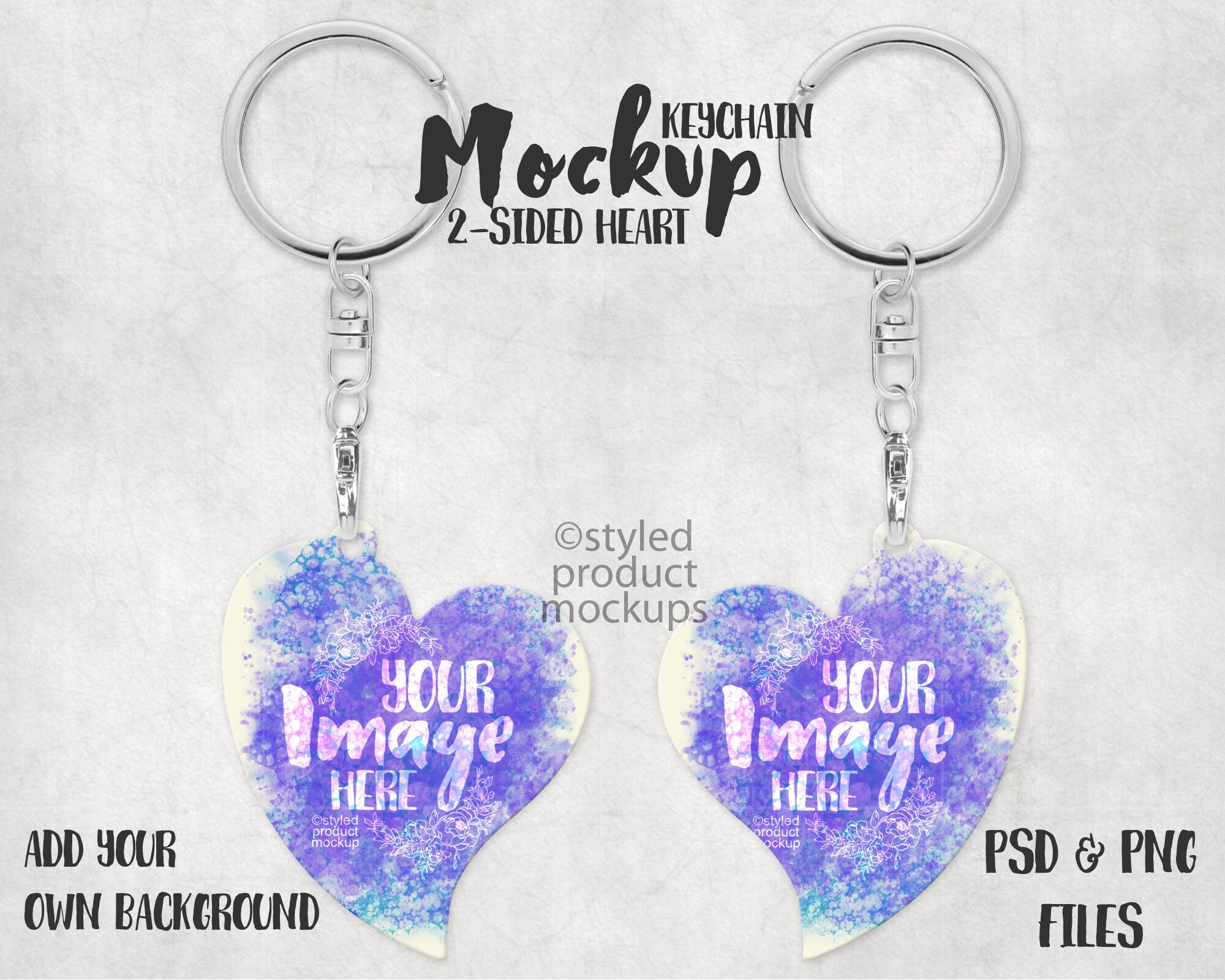 Dye Sublimation Heart Shaped Keychain Mockup Template Add - Etsy