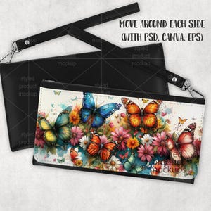 Dye Sublimation Wallet With Hand Strap Mockup | Add Your Own Image and ...