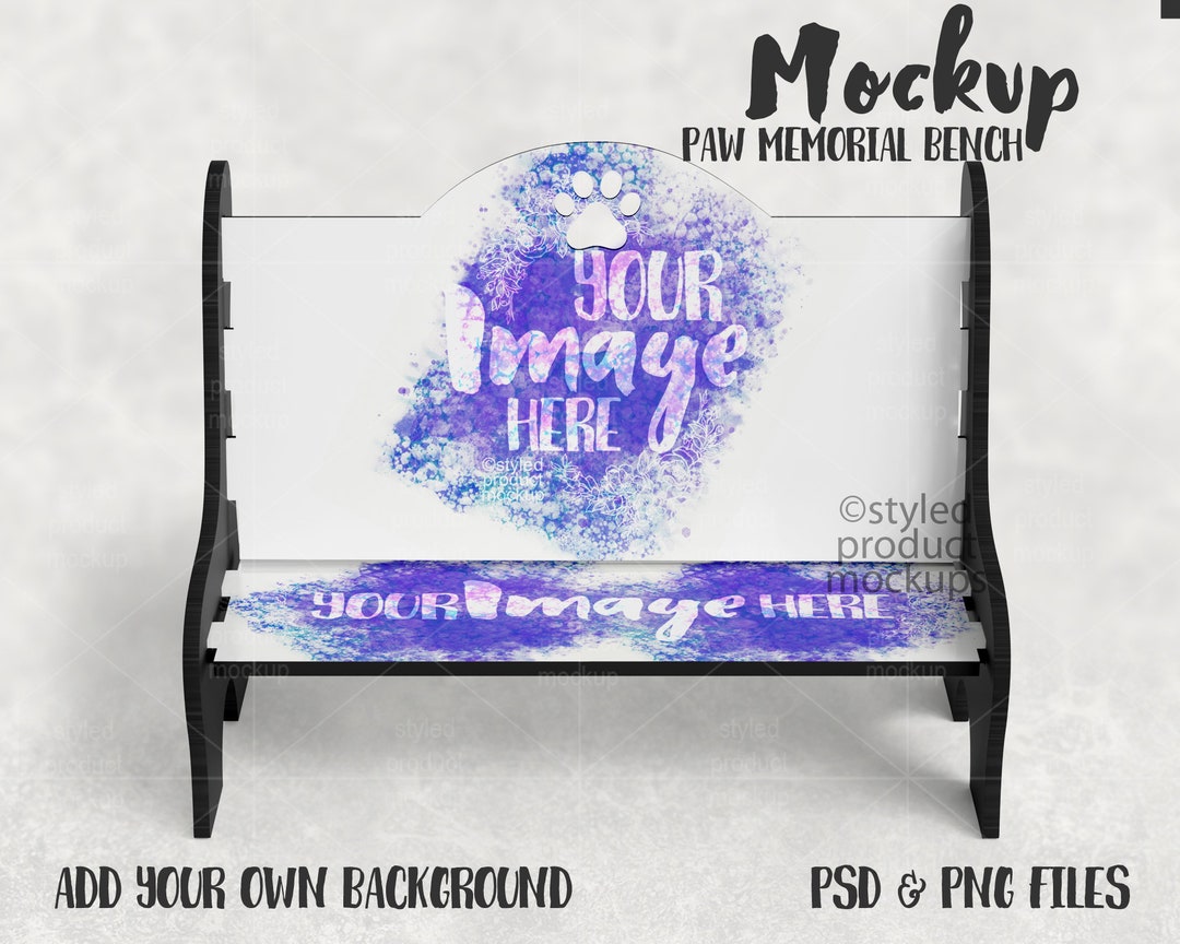 Dye Sublimation MDF Memorial Mini Bench Mockup Add Your Own - Etsy