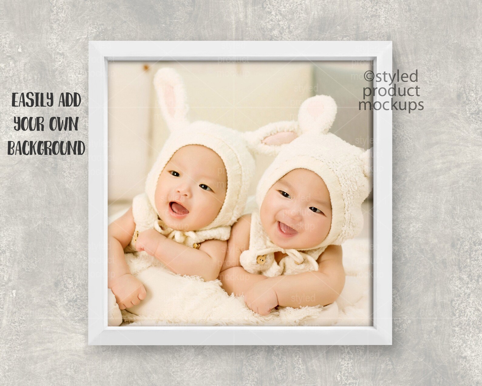 Dye Sublimation Wood 7x7 Inch Square Inset Photo Frame Mockup - Etsy