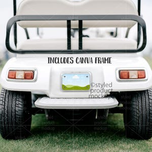 Golf Cart License Plate Mockup: 4x7" (PSD, Canva, PNG) Digital Download ...