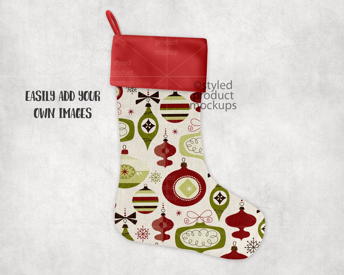 Dye Sublimation Christmas Stocking With Linen Bottom and Solid - Etsy